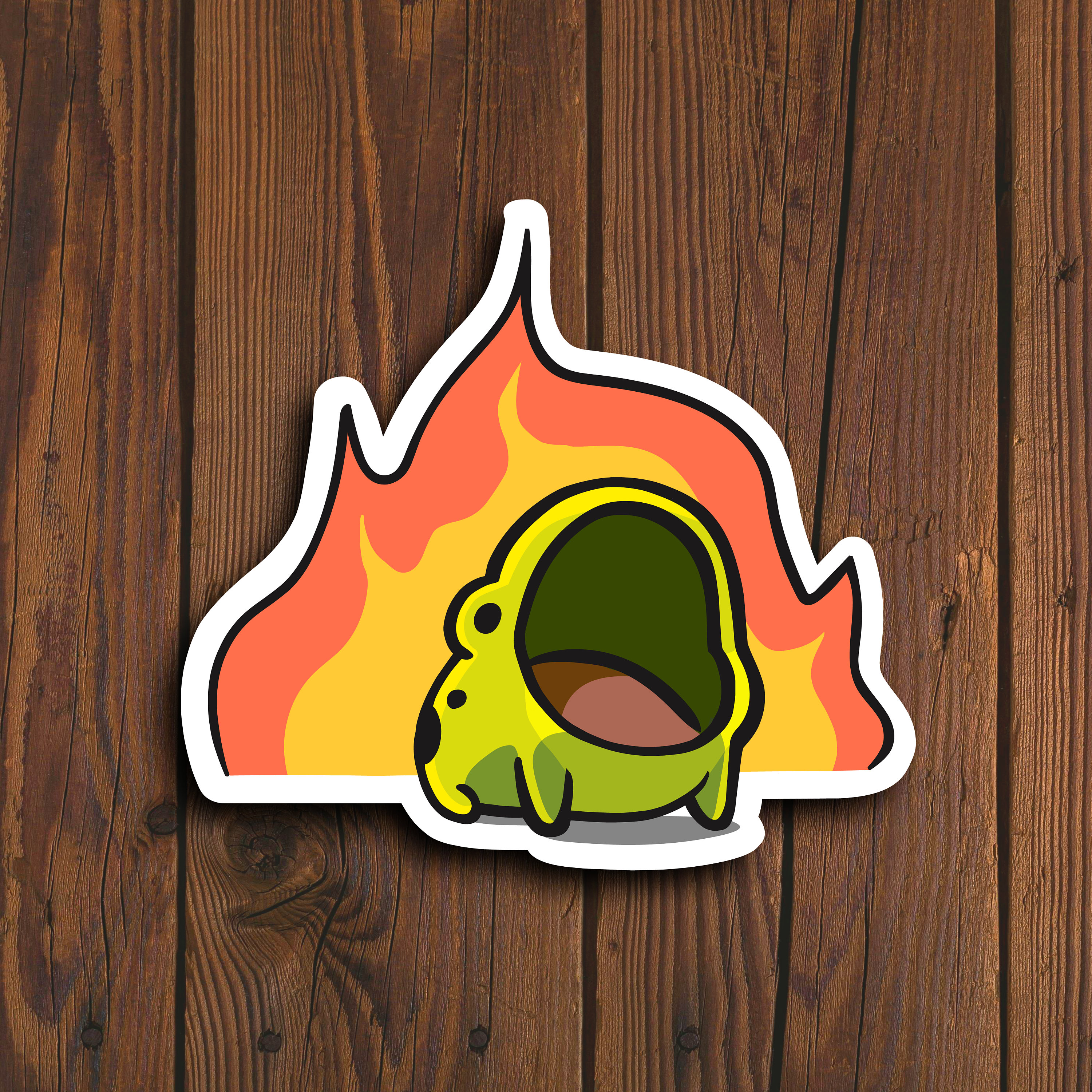 Arson Frog Sticker Funny Frog Sticker, Frog Sticker, Cute Sticker - Etsy