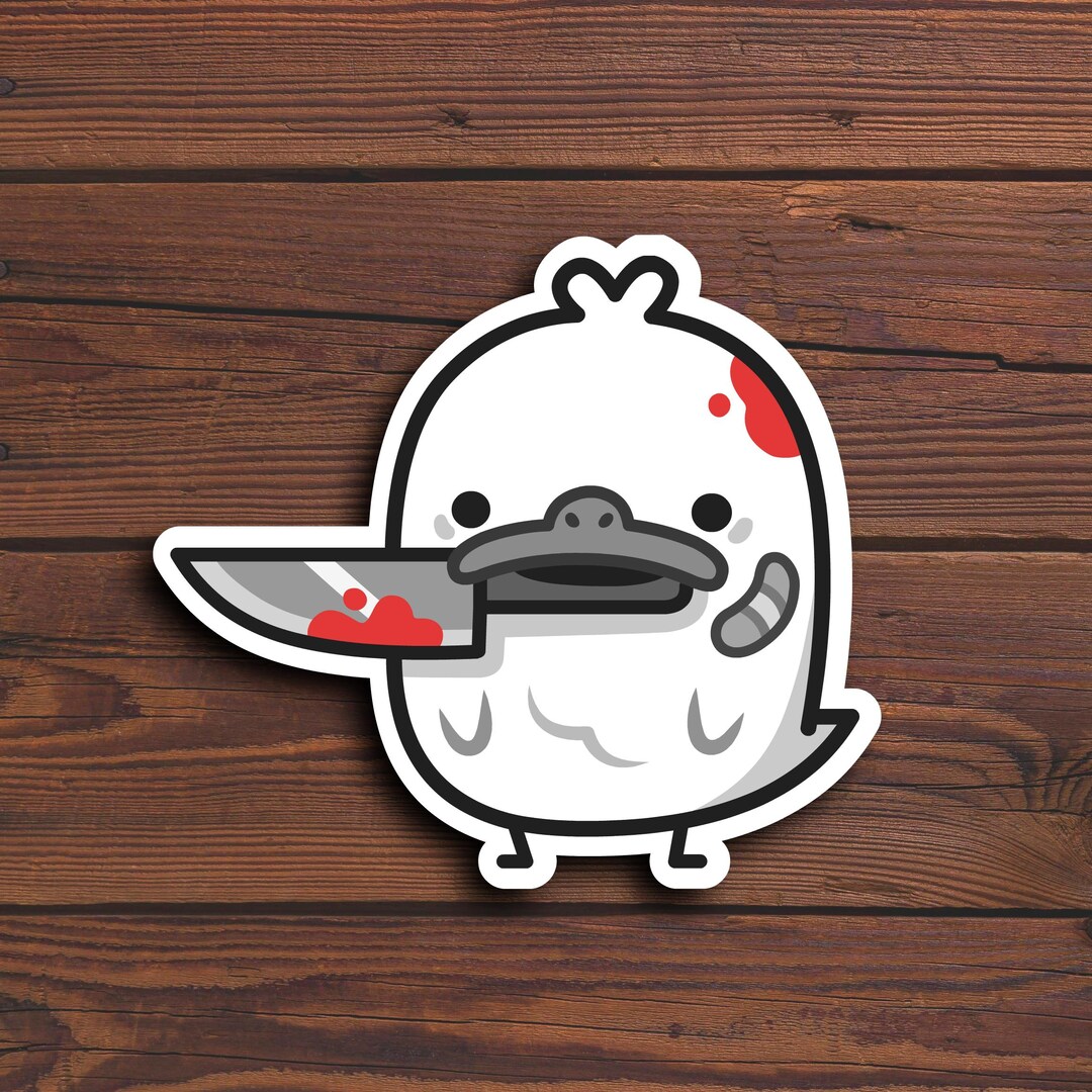 Murder Duck Stickers, Small Duck Sticker, Cute Sticker, Kawaii Stickers ...