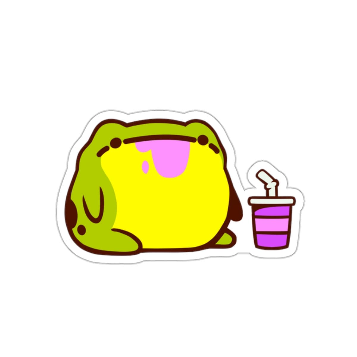 Soda Frog Sticker Funny Frog Sticker, Frog Sticker, Cute Sticker - Etsy