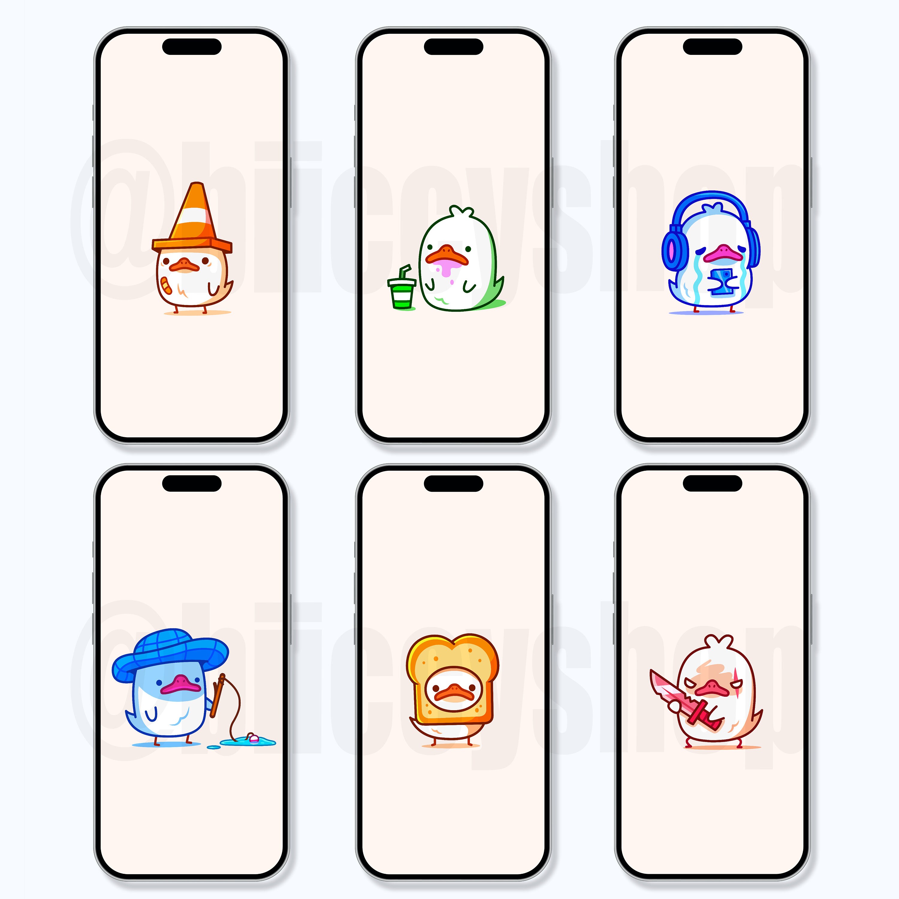 Wallpaper Bundle Ducks | Phone Wallpaper | Cute Phone Background | Duck ...