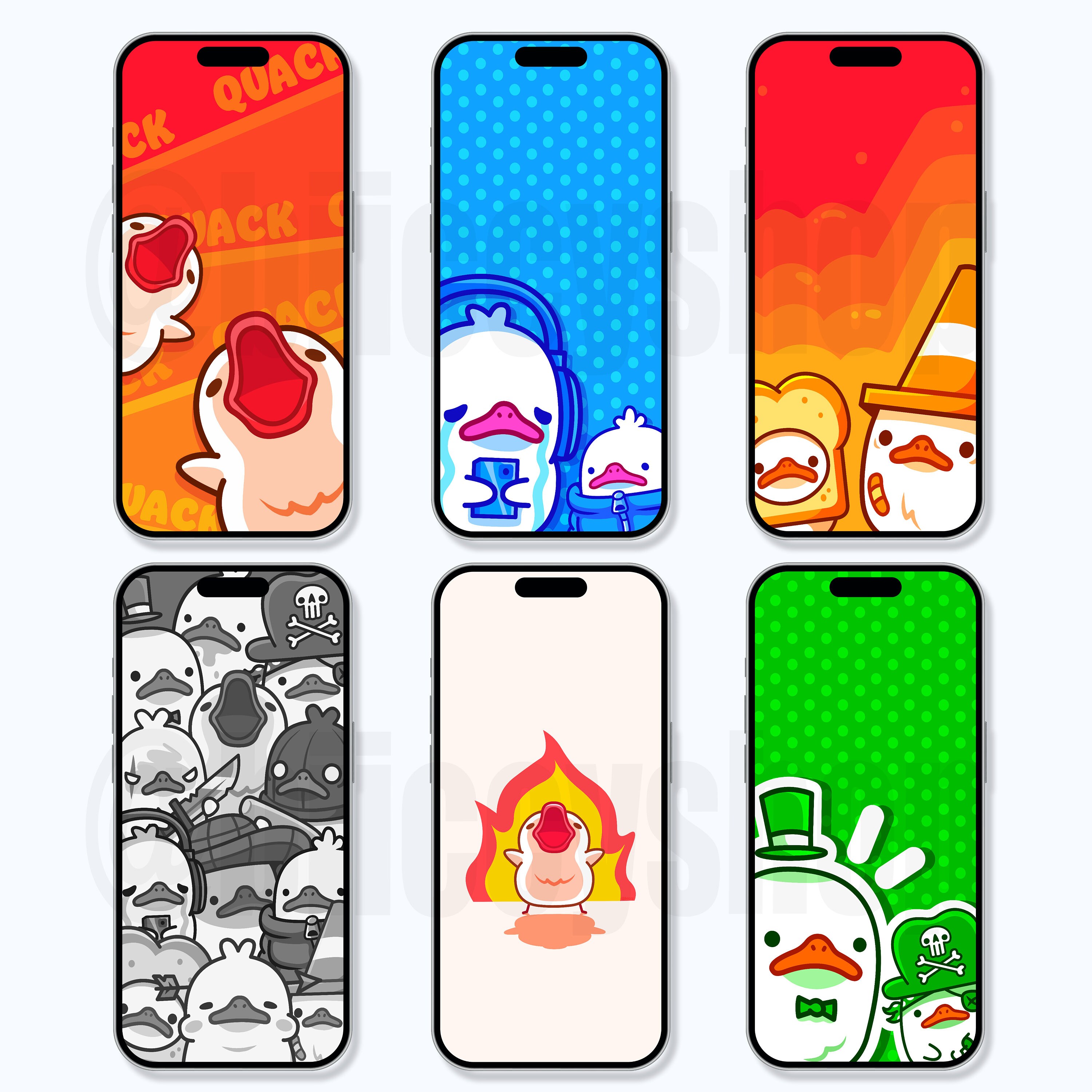 Wallpaper Bundle Ducks | Phone Wallpaper | Cute Phone Background | Duck ...