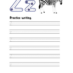 Alphabet Writing Booklet - Etsy