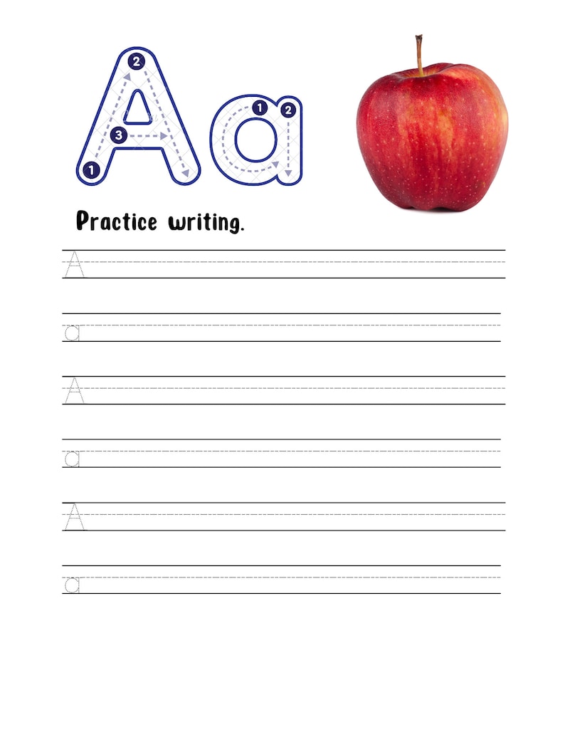 Alphabet Writing Booklet - Etsy