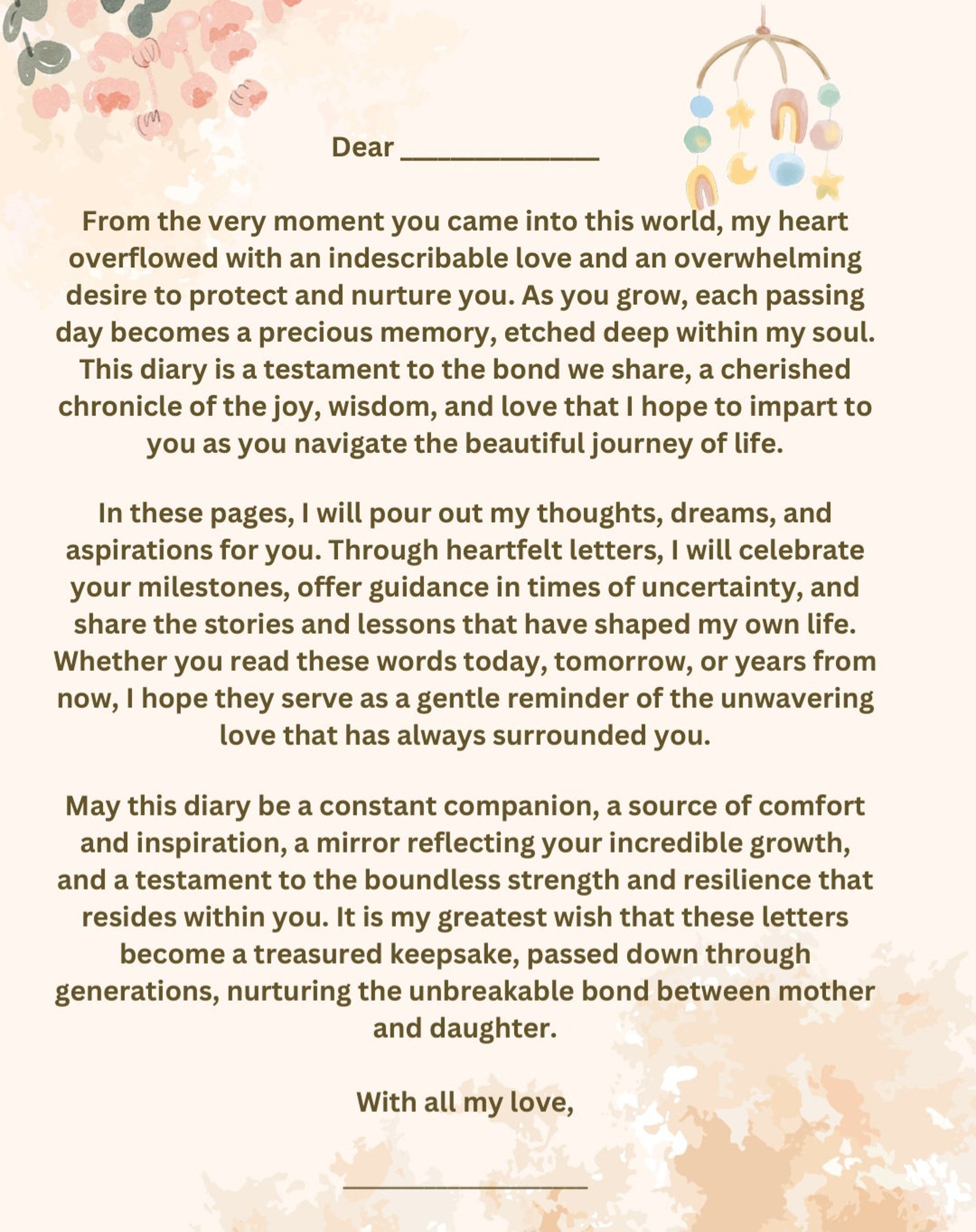 Letters to My Daughter - Etsy