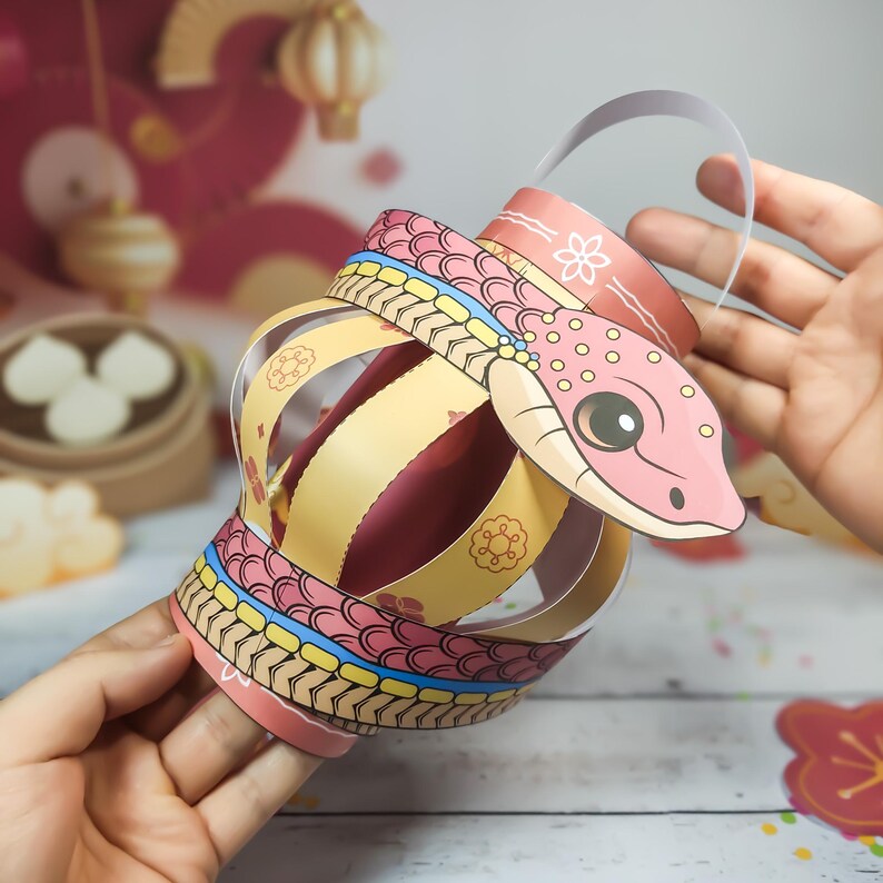 Printable Chinese New Year Paper Lantern Craft Kit, DIY Lantern for ...