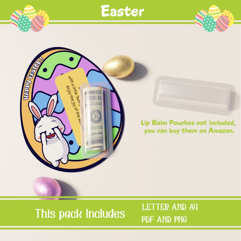 Easter Money Holder Card Creative Cash Gift Printable Easter Money ...