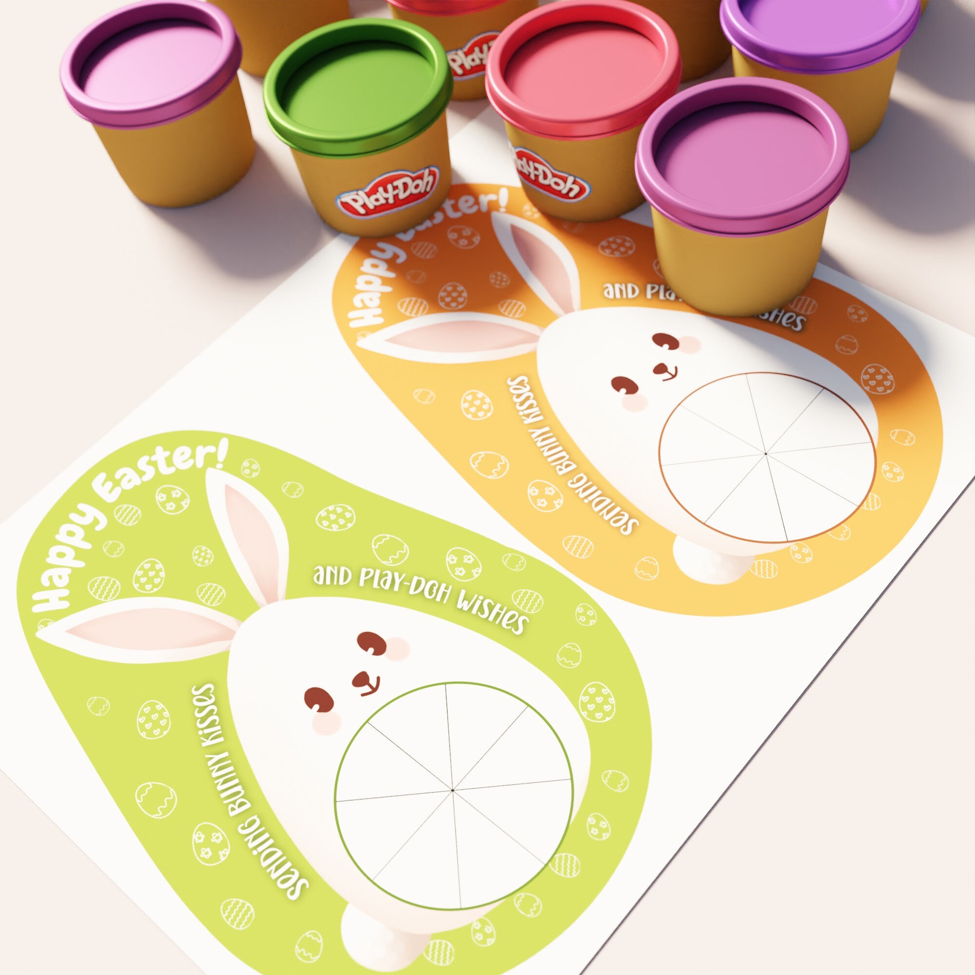 Play-doh and Cute Easter Themed Cards Unique Easter Fun for Creative ...