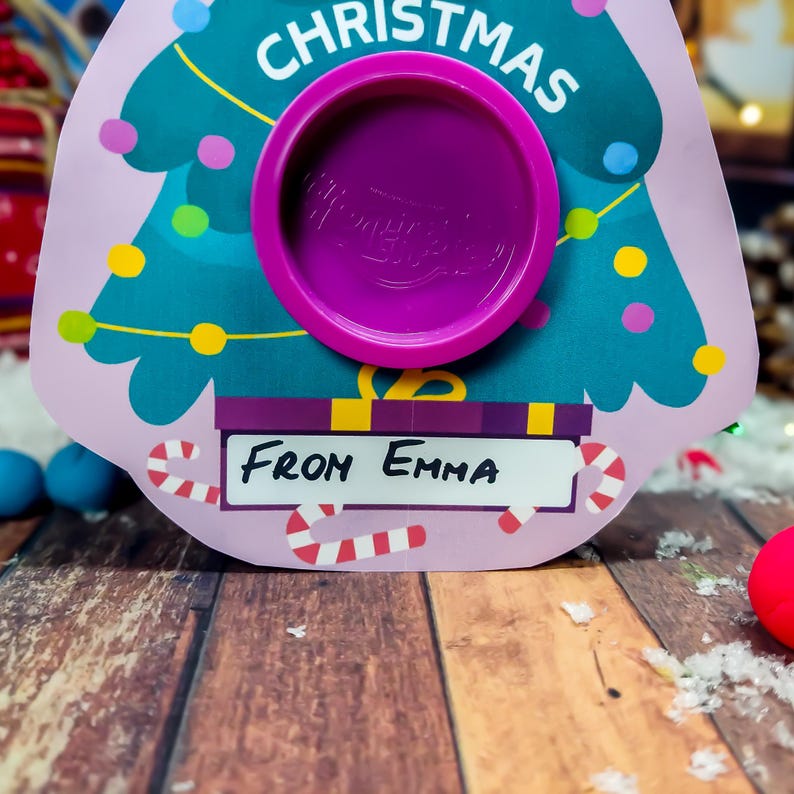 Blank Christmas Play-doh Holder, Cute Christmas Tree, Girl and Boy Xmas ...