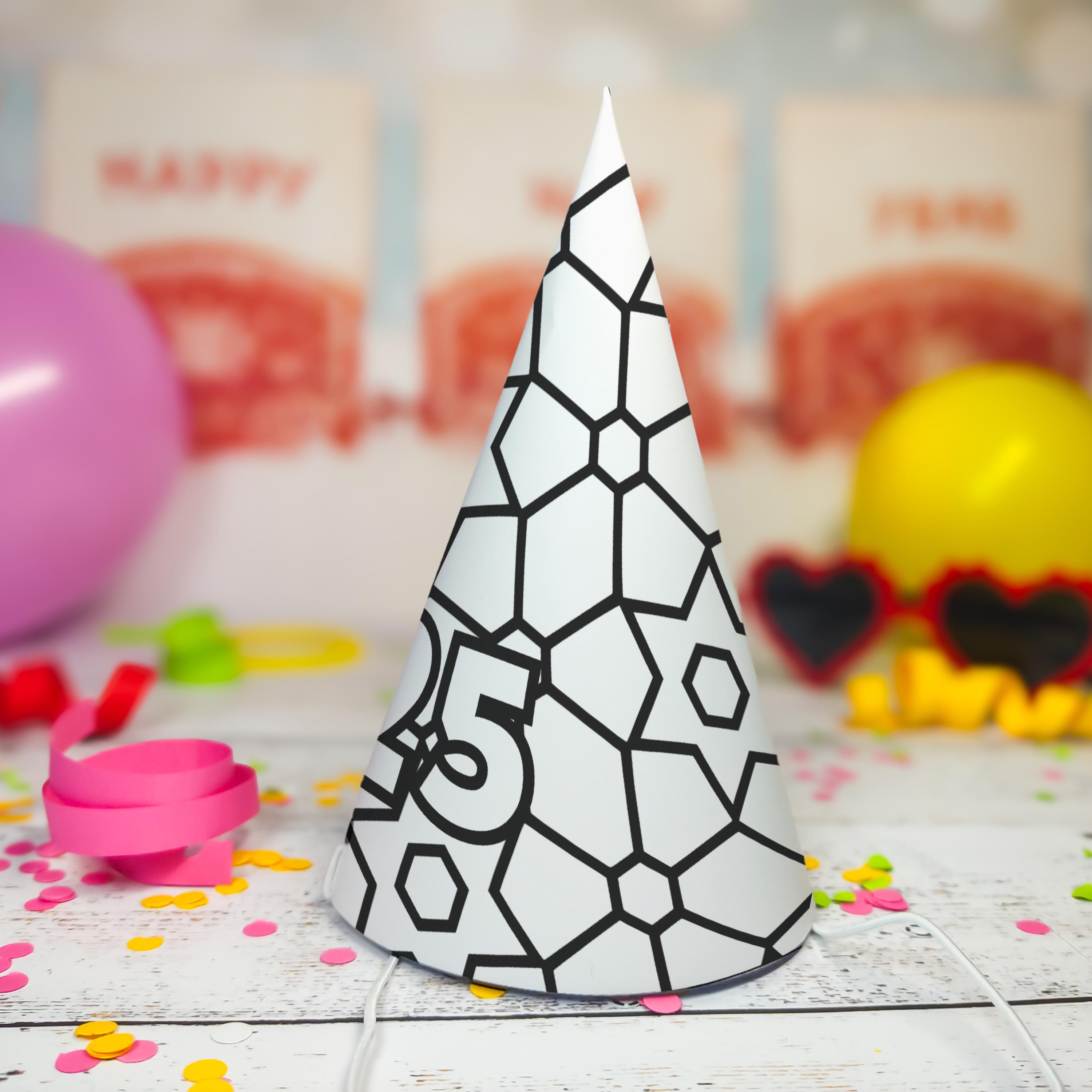 Coloring DIY Kids New Year's Eve Party Hat Printable Craft for ...