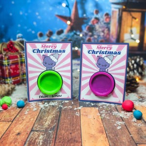 Blank Christmas Play-doh Holder, Cute Cat, Girl and Boy Xmas, Printable ...