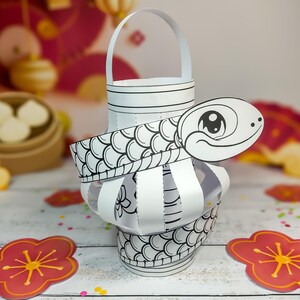 Coloring Chinese New Year Paper Lantern Craft Kit, Printable DIY ...