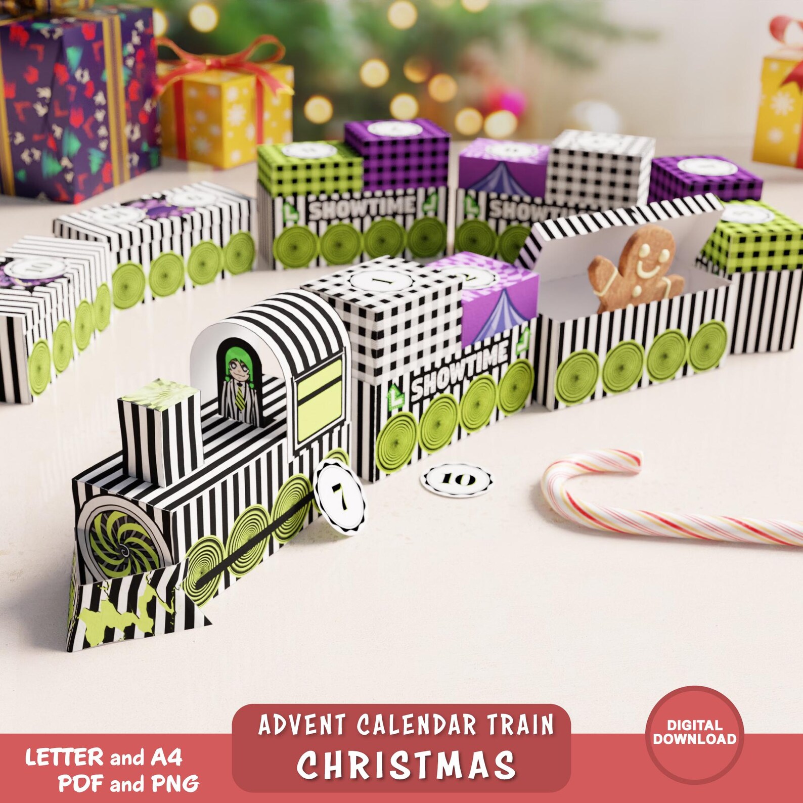 Printable Set Train DIY Locomotive and Wagons Train Printable ...