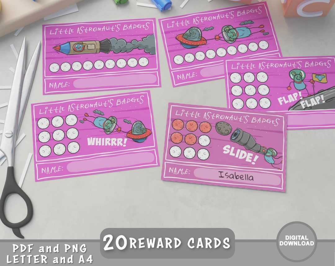 Kids Cosmic Task Tracker Goal and Behavior Reward Cards Ultimate ...
