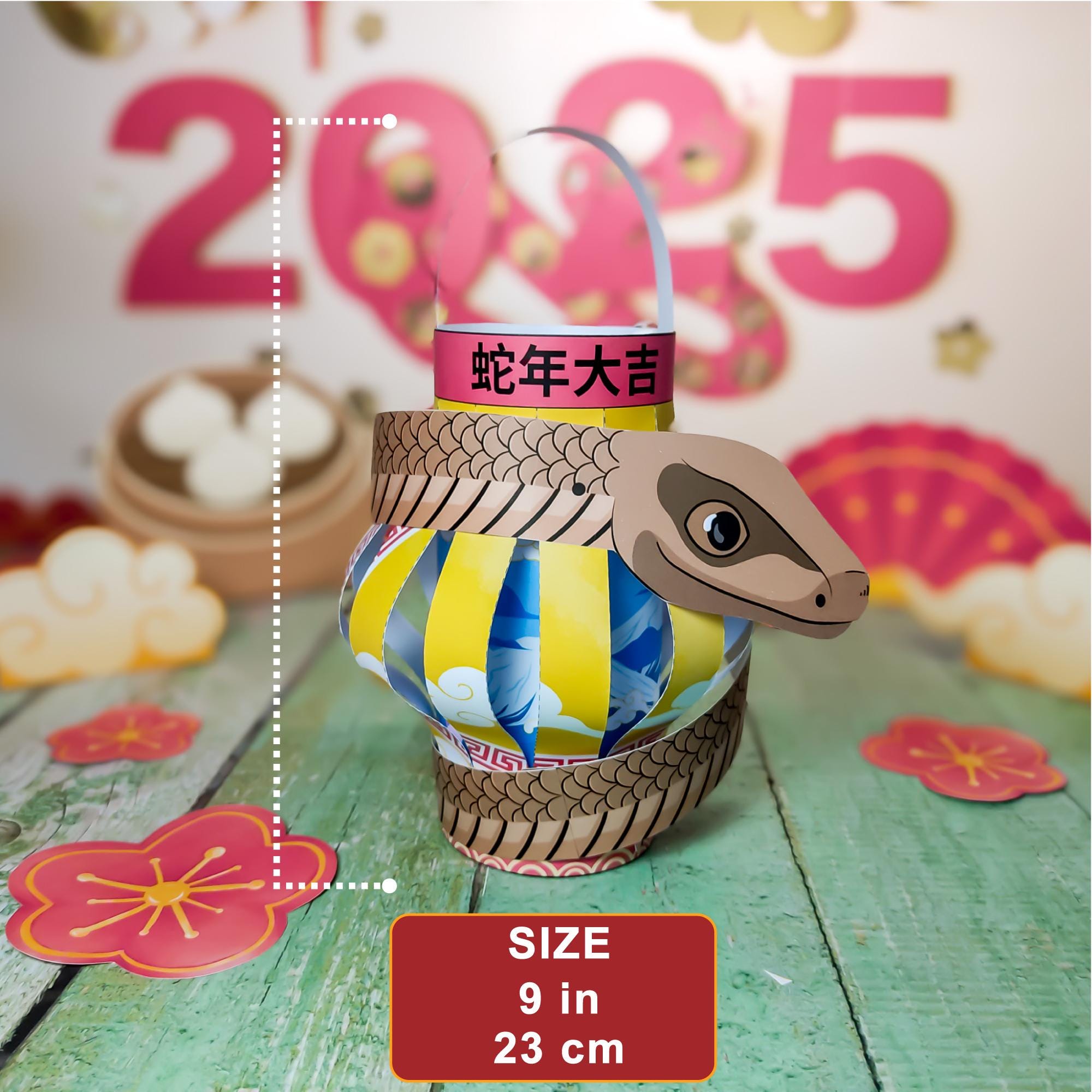 Printable Chinese New Year Paper Lantern Craft Kit, DIY Lantern for ...