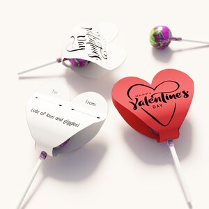Black & White Lollipop Valentine Labels for Kids, Adorable DIY Lollipop ...