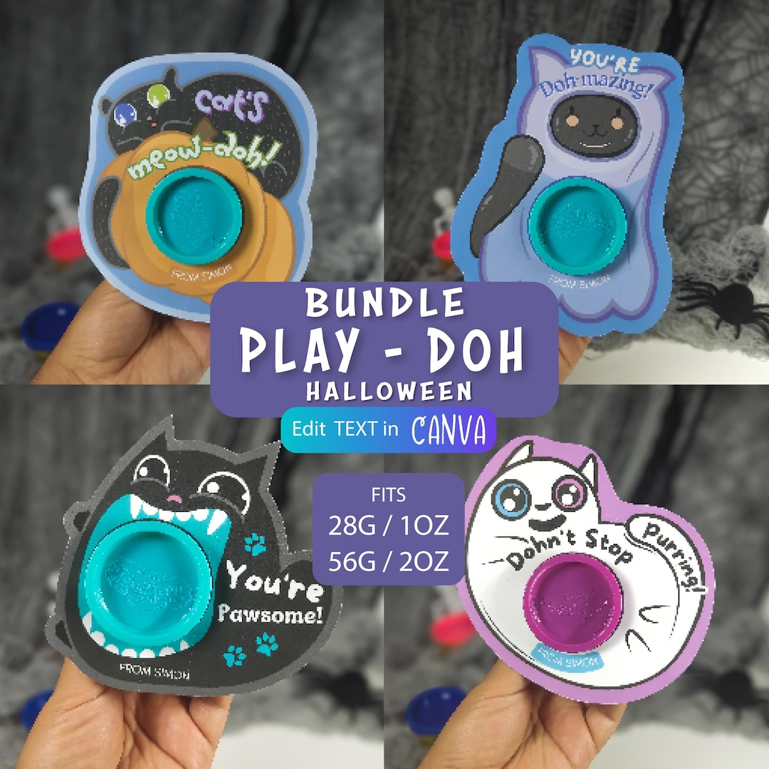Bundle Halloween Play-doh Holder, Halloween Party Gift, Halloween Set ...