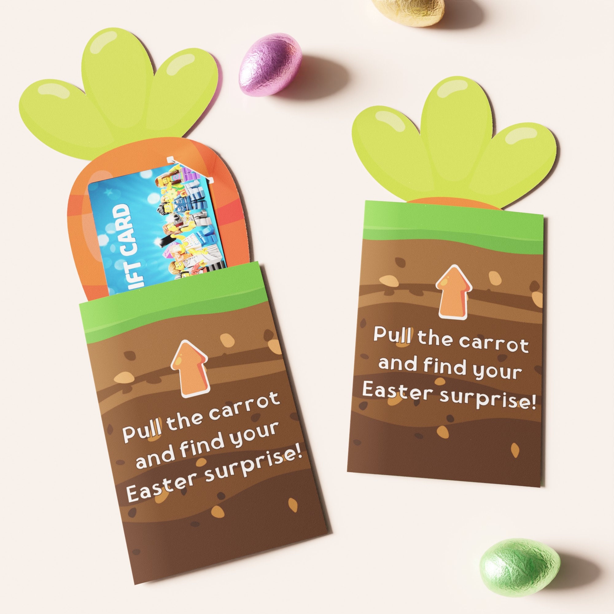 Easter Bunny Gift Card Holder Printable Foldable Card With Sweet Easter ...