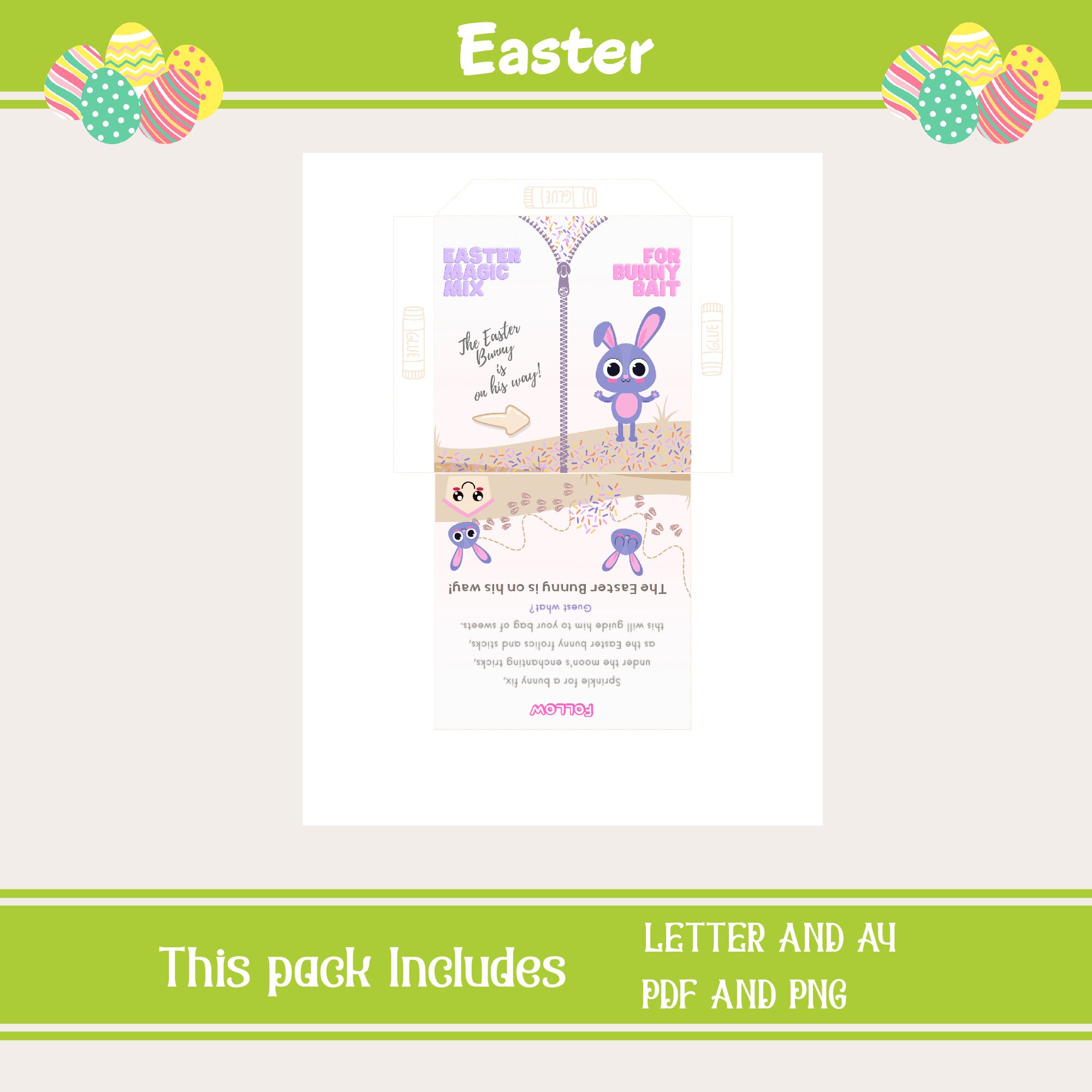 Bunny Bait Card, Adorable Easter Card for DIY Magic and Sweet Surprises ...