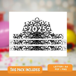 Coloring DIY Kids New Year's Eve Party Hat Printable Craft for ...