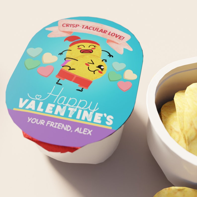 Chips Kids Valentines Printable, Make School Valentine's Day Fun With ...
