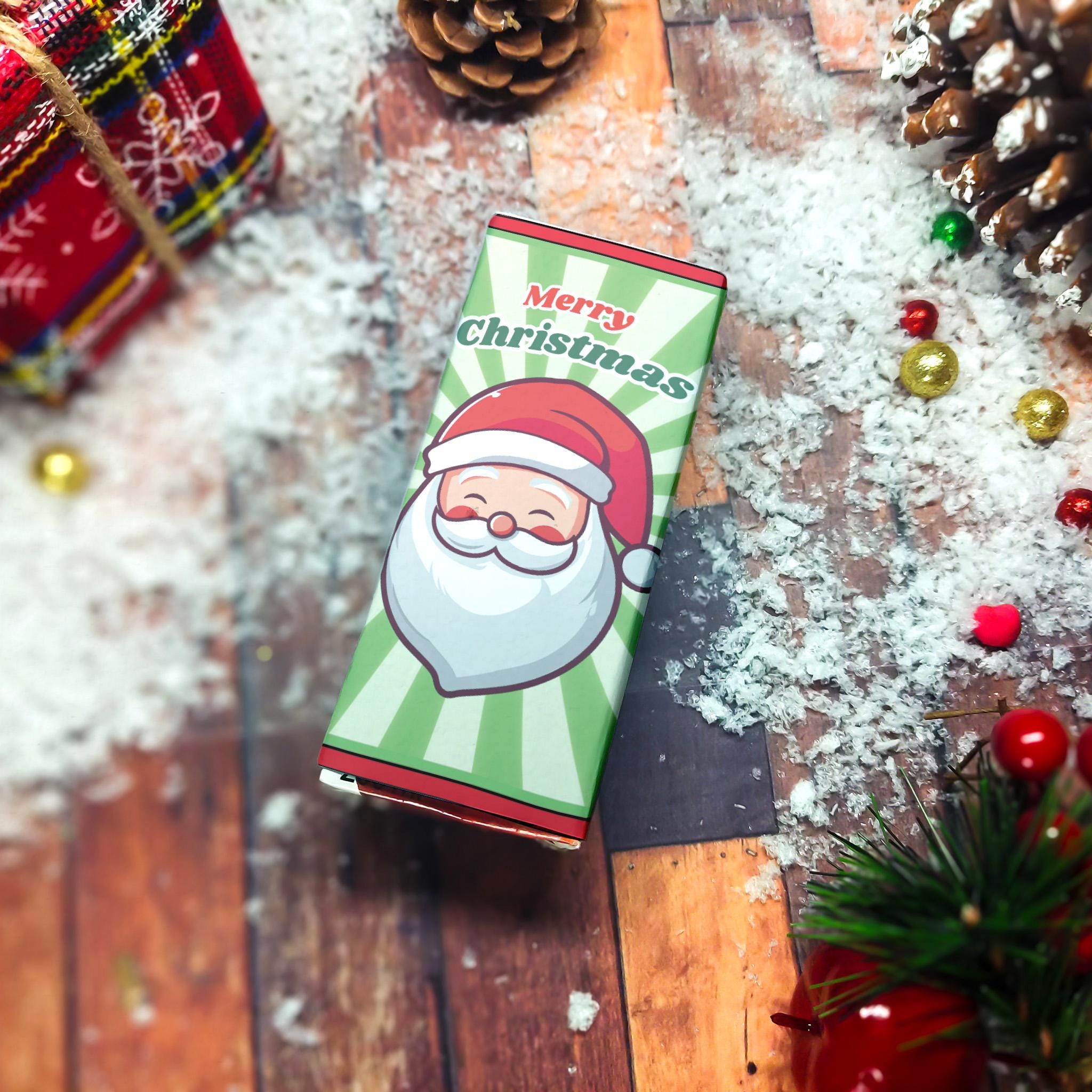 Christmas Juice Box Wrappers for Kid, Cute Santa, Printable Classroom ...
