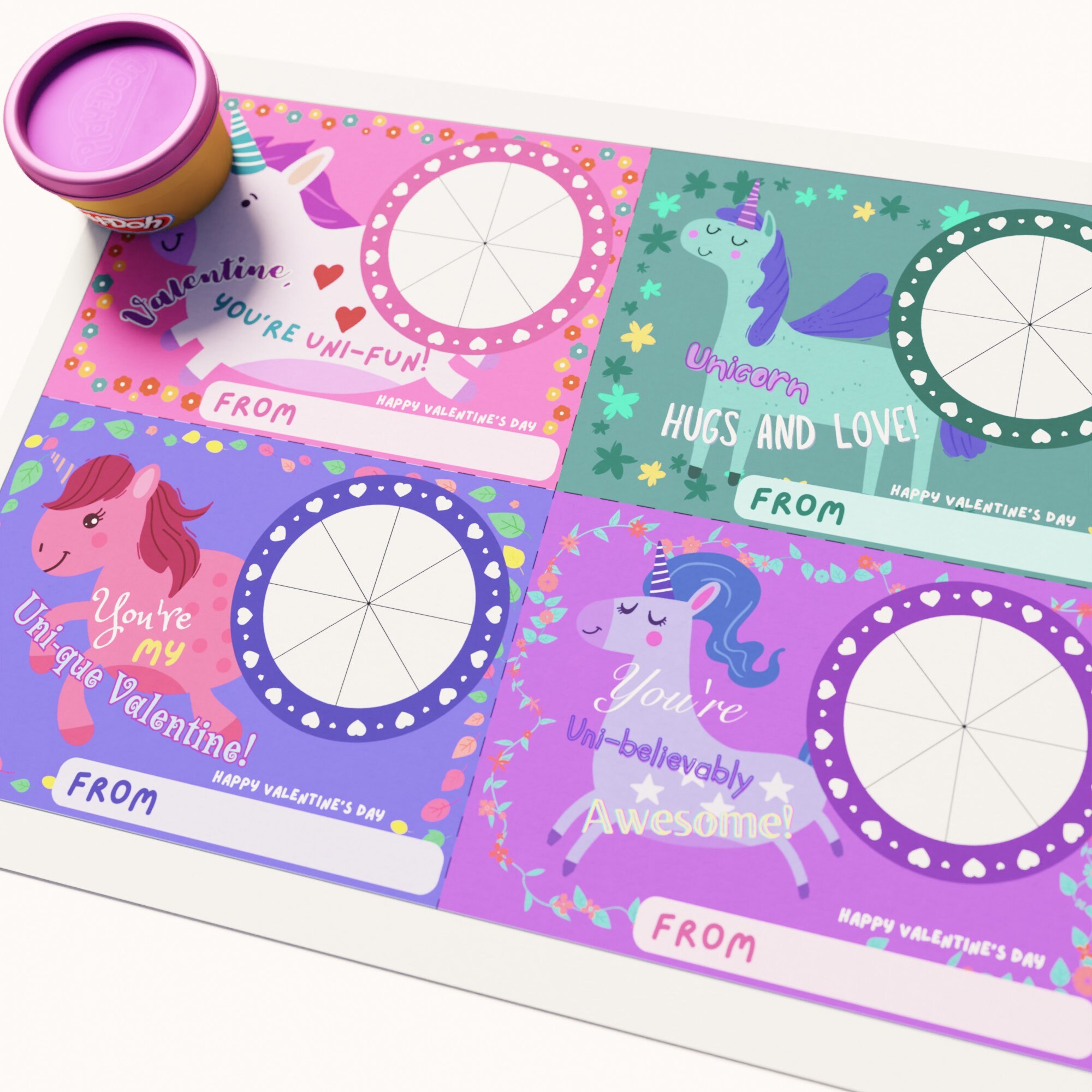 Fun Dough Valentines: Play-doh Gift Cards for Girls, Exciting Play-doh ...