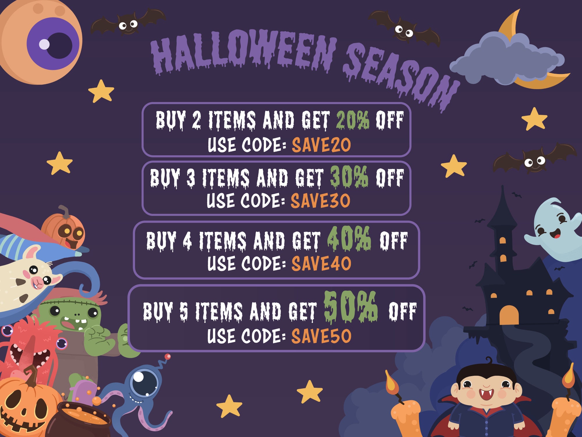 Halloween Puppets Printable Templates Set of 5 Iconic Characters DIY ...