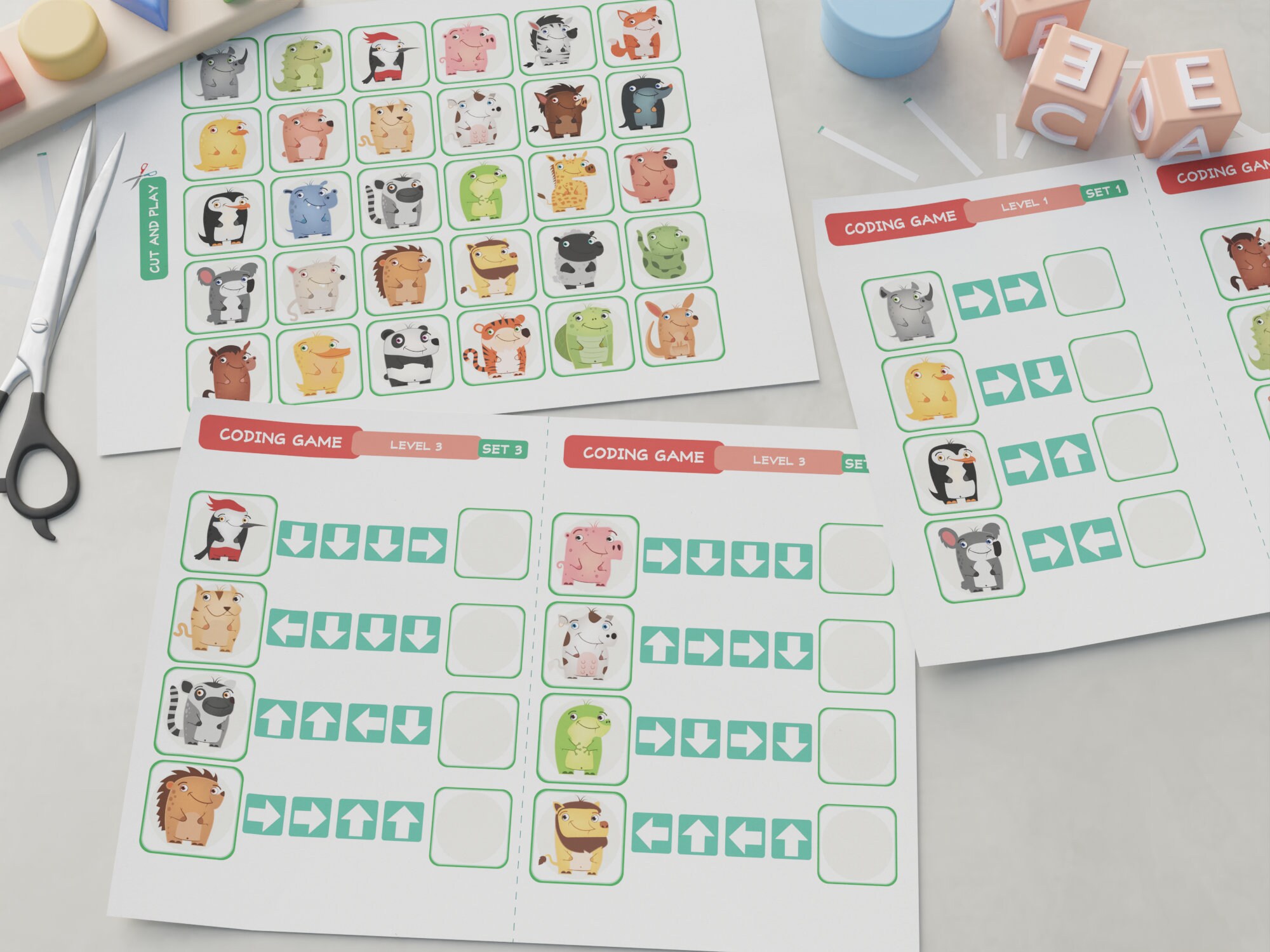 Coding Game, Kids Learning, Fun Puzzles, Animal Board Game, Logic ...