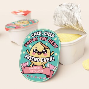 Printable Valentine Chip Snack Labels for Kids, Editable Pringles Tags ...