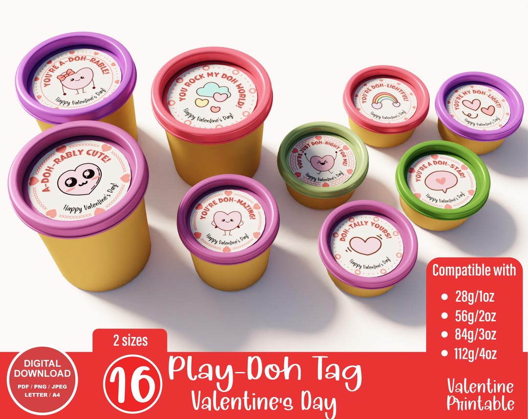 Play-doh Valentine's Day Tags, Craft Heartfelt Moments With Play-doh ...
