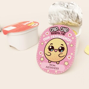 Printable Valentine Chip Snack Labels for Kids, Editable Pringles Tags ...