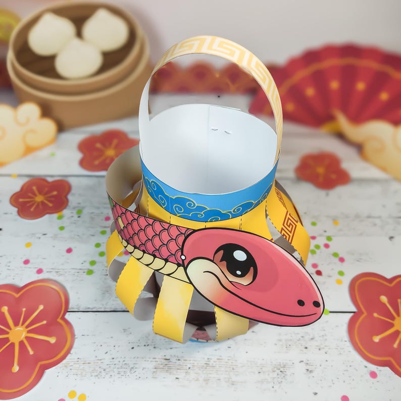 Printable Chinese New Year Paper Lantern Craft Kit, DIY Lantern for ...
