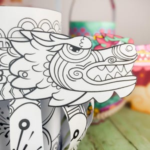 Coloring Chinese New Year Paper Lantern Craft Kit, Printable DIY ...