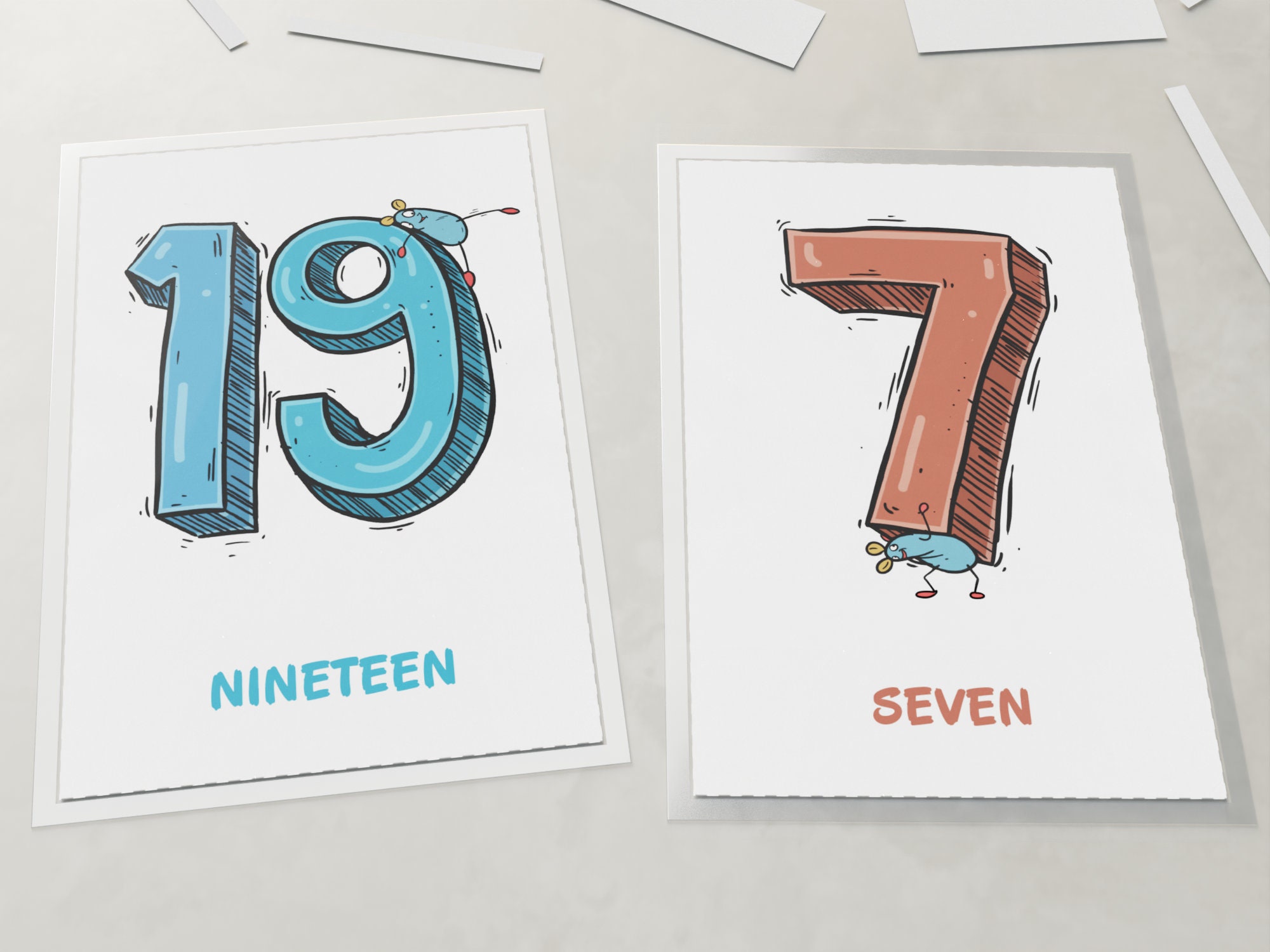 Printable Preschool Flashcards Numbers 1-30 Vibrant Colors Numerals - Etsy