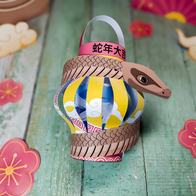 Printable Chinese New Year Paper Lantern Craft Kit, DIY Lantern for ...