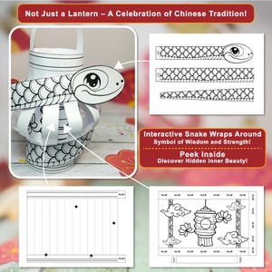 Coloring Chinese New Year Paper Lantern Craft Kit, Printable DIY ...