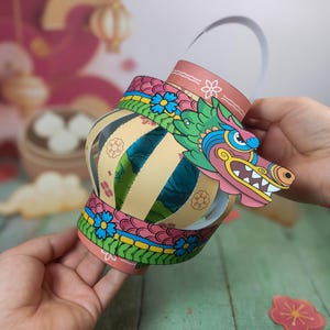Printable Chinese New Year Paper Lantern Craft Kit, DIY Lantern for ...