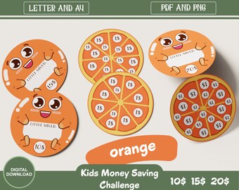 Kids' Money Saving Challenge Mini Savings Tracker Printables, Fun Kids ...