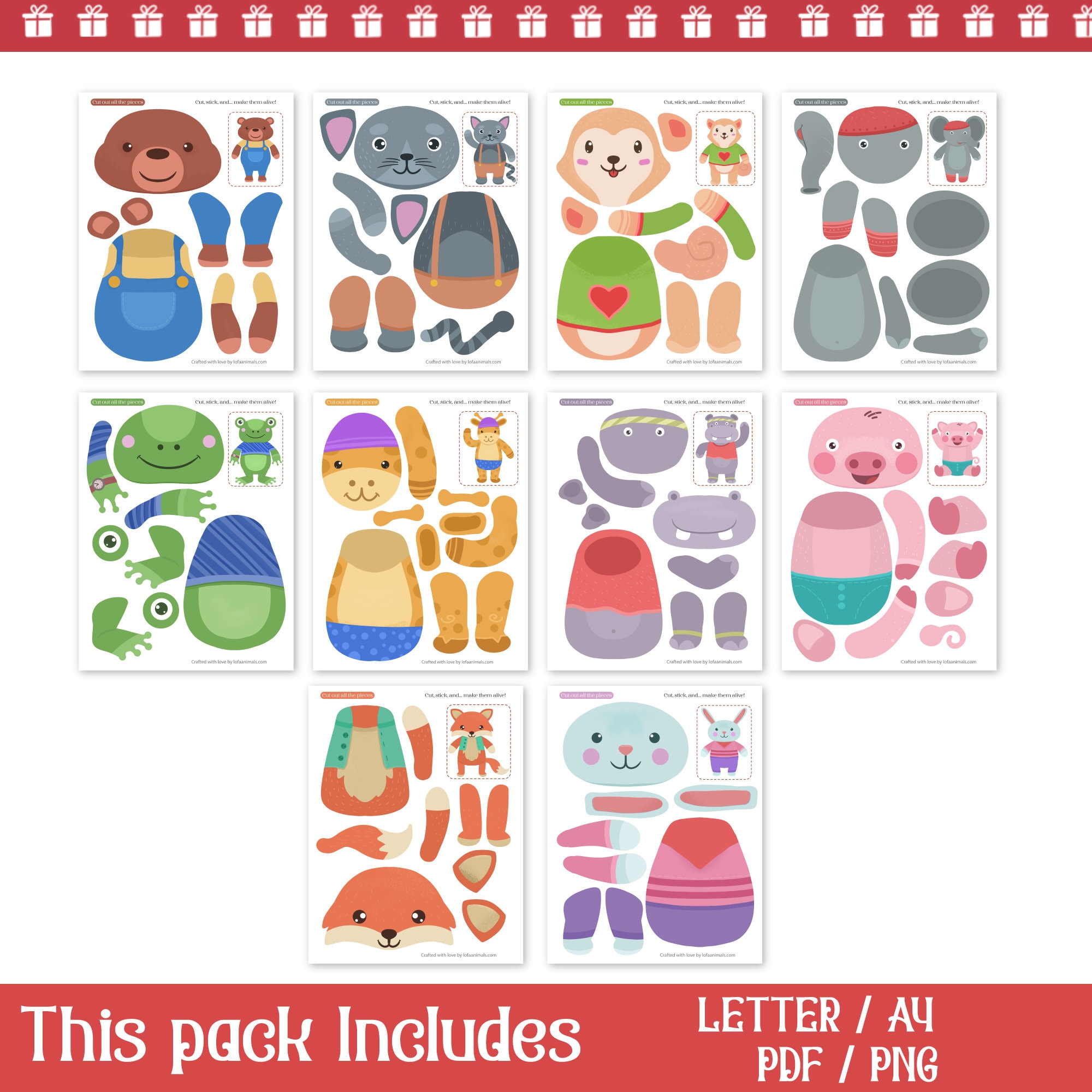 Engage Young Minds With 10 Animal Cut and Paste Activities Creative ...