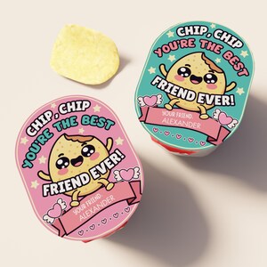 Printable Valentine Chip Snack Labels for Kids, Editable Pringles Tags ...
