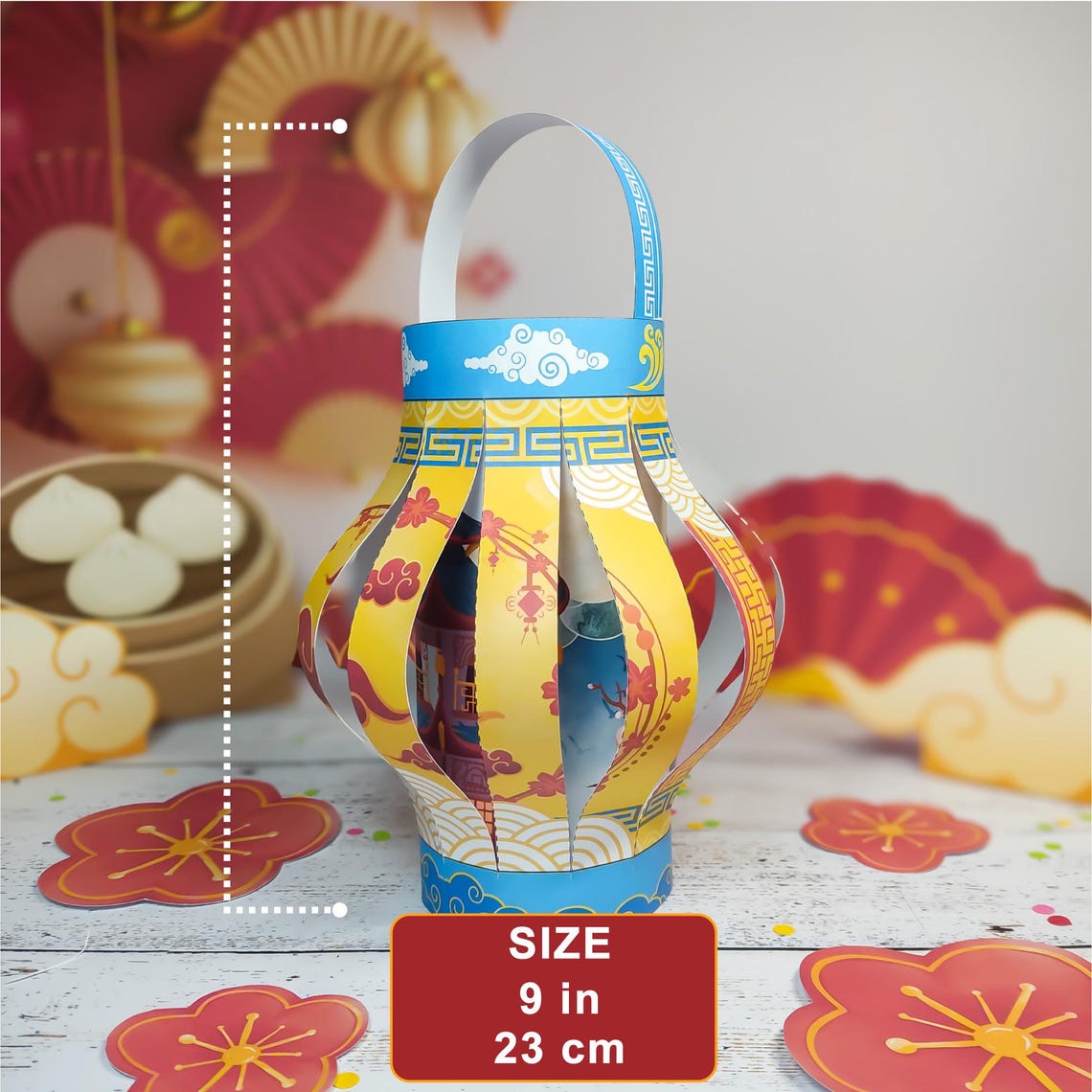 Printable Chinese New Year Paper Lantern Craft Kit, DIY Lantern for ...
