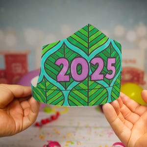 Coloring DIY Kids New Year's Eve Party Hat Printable Craft for ...
