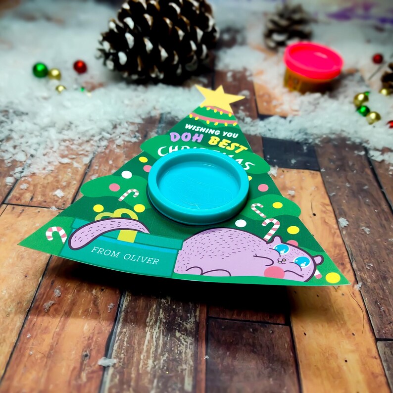 Christmas Play-doh Holder, Cute Christmas Tree, Printable Non-candy ...