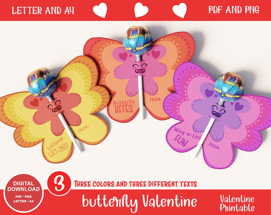 Lollipop Valentine Printables for Kids, Add Whimsy to Valentines Day ...