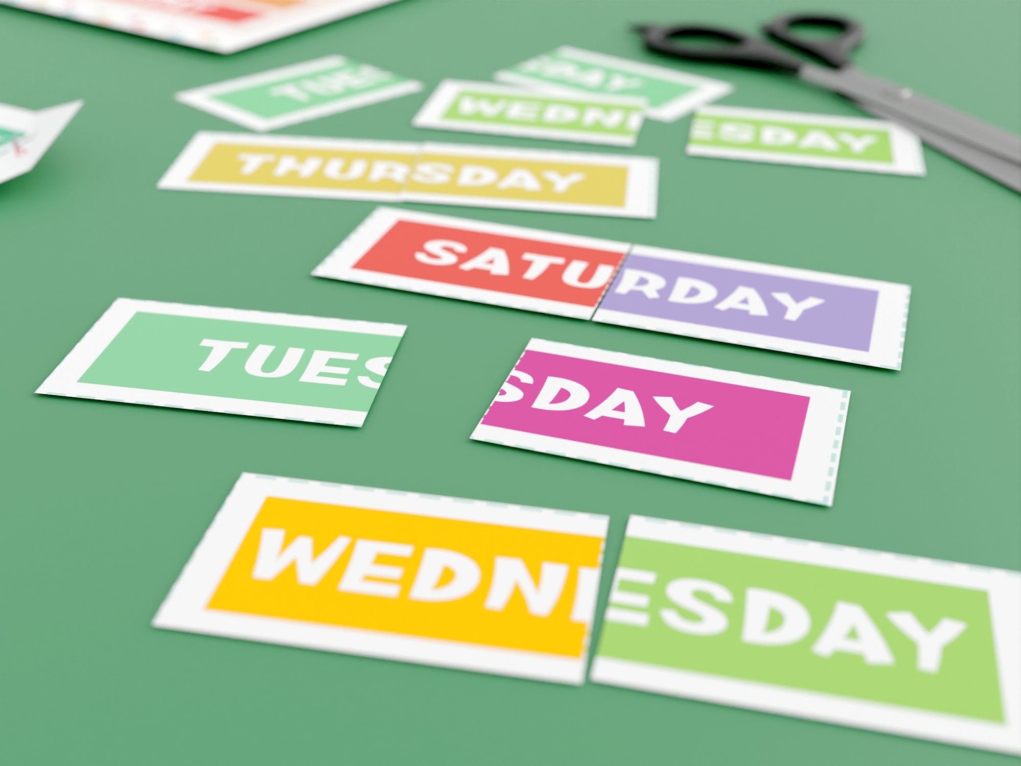 Days of the Week Flashcards Printable, Days of the Week, Match Days ...