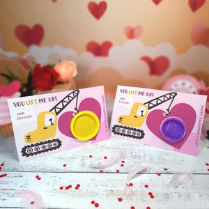 Editable Play-doh Truck Valentine's Holder, Non-candy Classroom Gift ...