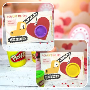 Editable Play-doh Truck Valentine's Holder, Non-candy Classroom Gift ...