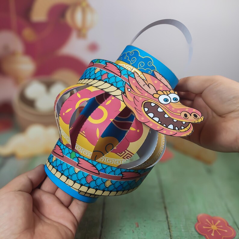 Printable Chinese New Year Paper Lantern Craft Kit, DIY Lantern for ...
