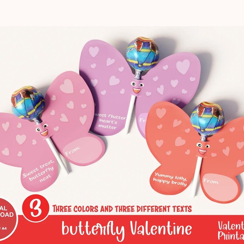 Butterfly Valentine - Etsy