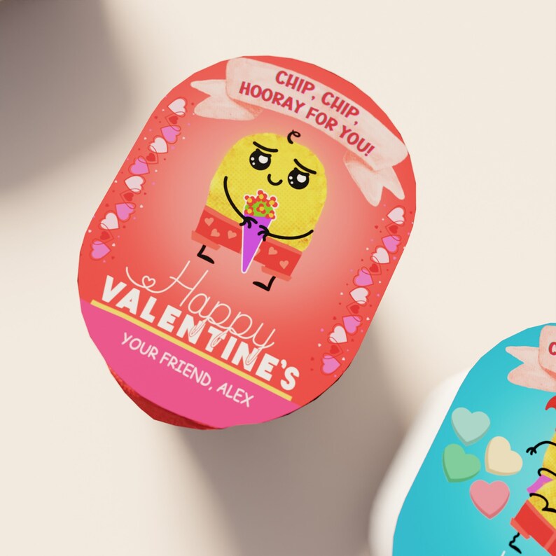 Chips Kids Valentines Printable, Make School Valentine's Day Fun With ...